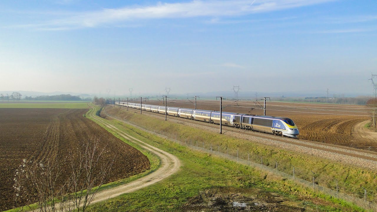 Eurostar & Thalys sur la LGV Nord - YouTube