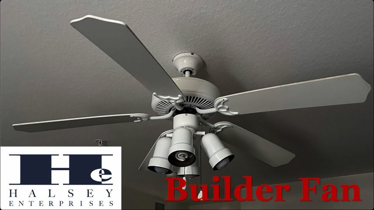 52” Halsey Builder fan ceiling fan (2-4, 2025 Remake) - YouTube