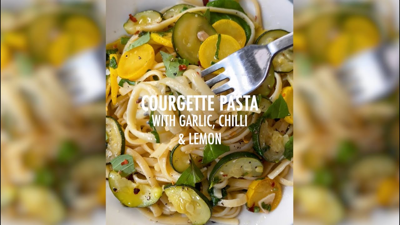 Courgette Pasta with Lemon, Chilli and Garlic - #MeatFreeMonday - YouTube