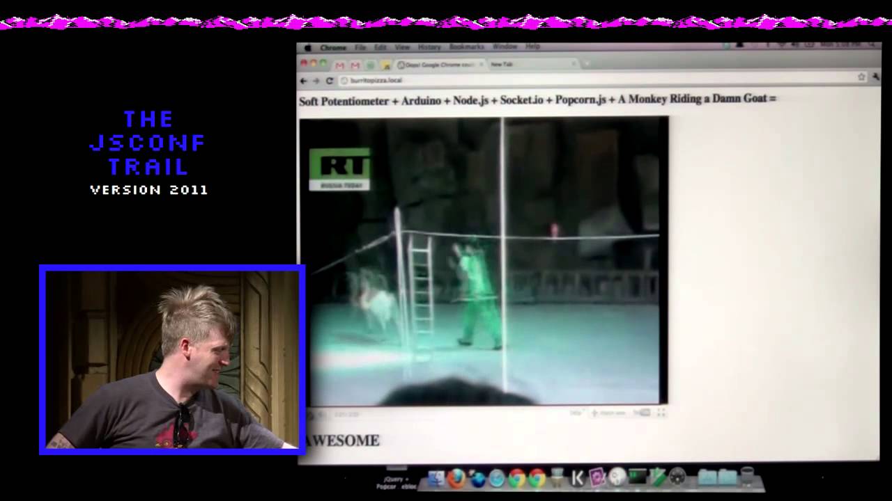 Rick Waldron: Intermission Entertainment with Popcorn.js - YouTube