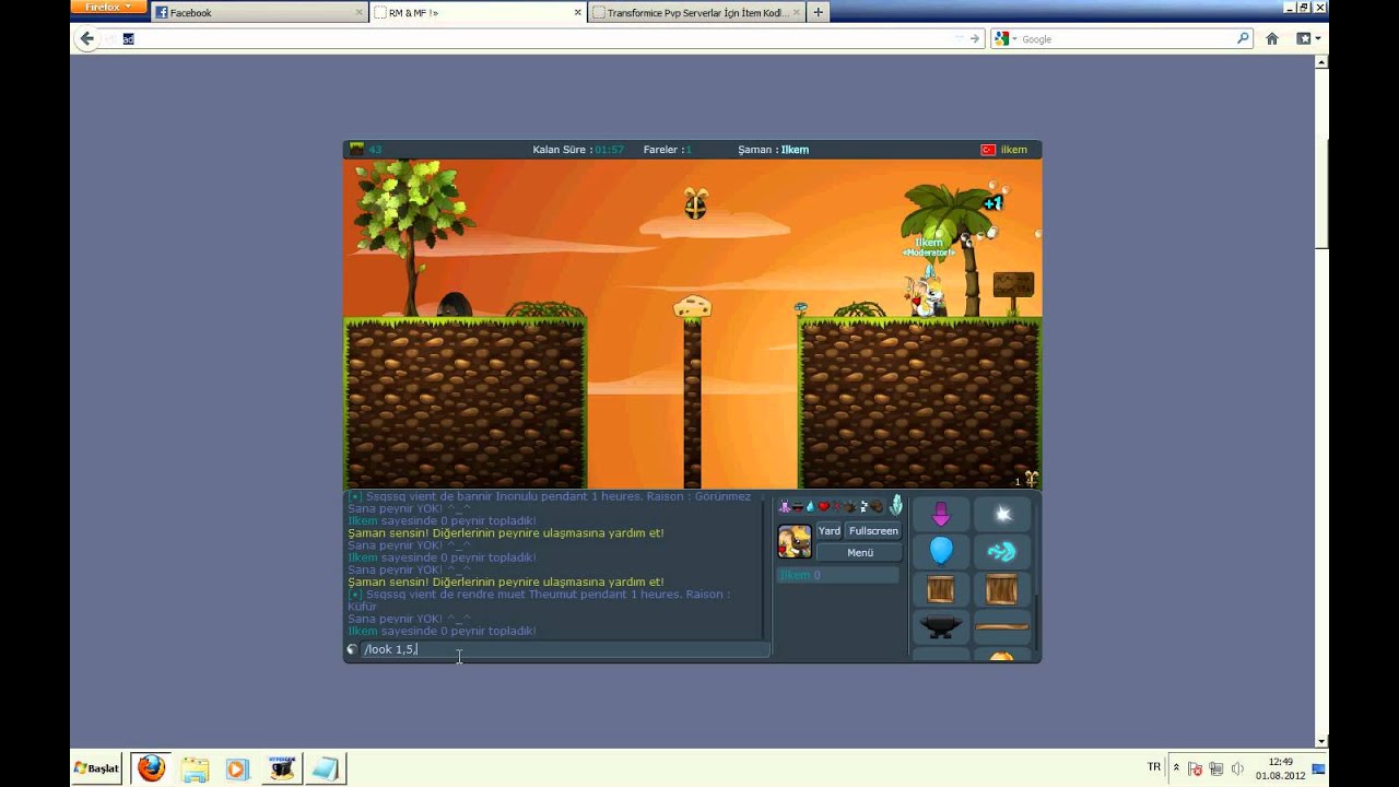 Transformice Pvp item kodları ve /look komutuyla eşya giyebilmek - YouTube