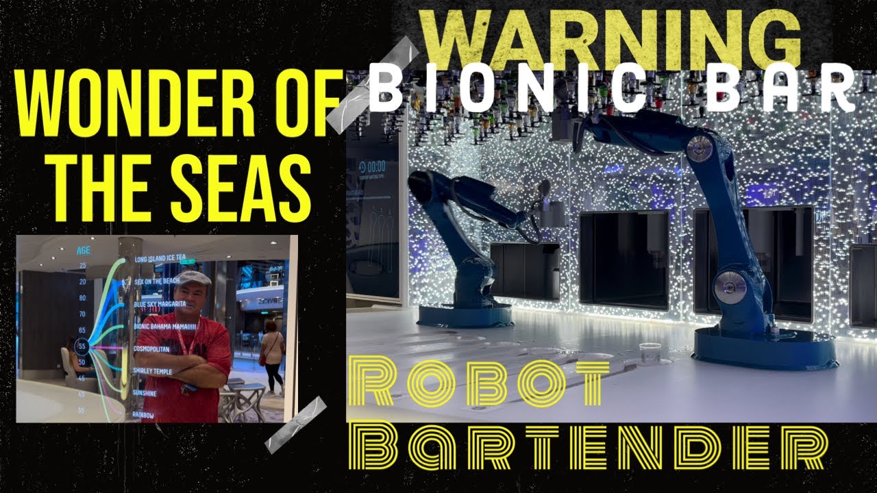 Robot Bartenders at The Bionic Bar on Royal Caribbean Wonder of the ...