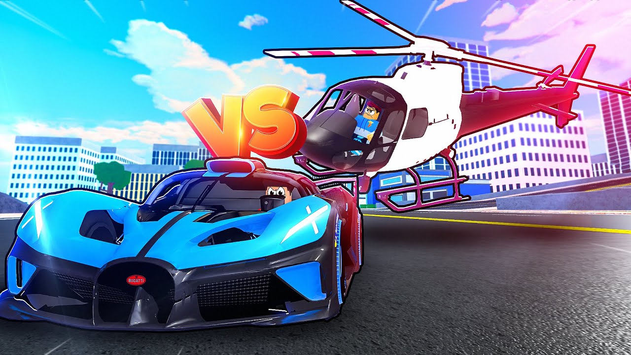 BUGATTI vs. POLICE HELICOPTER In An ULTIMATE RACE In Car Dealership ...