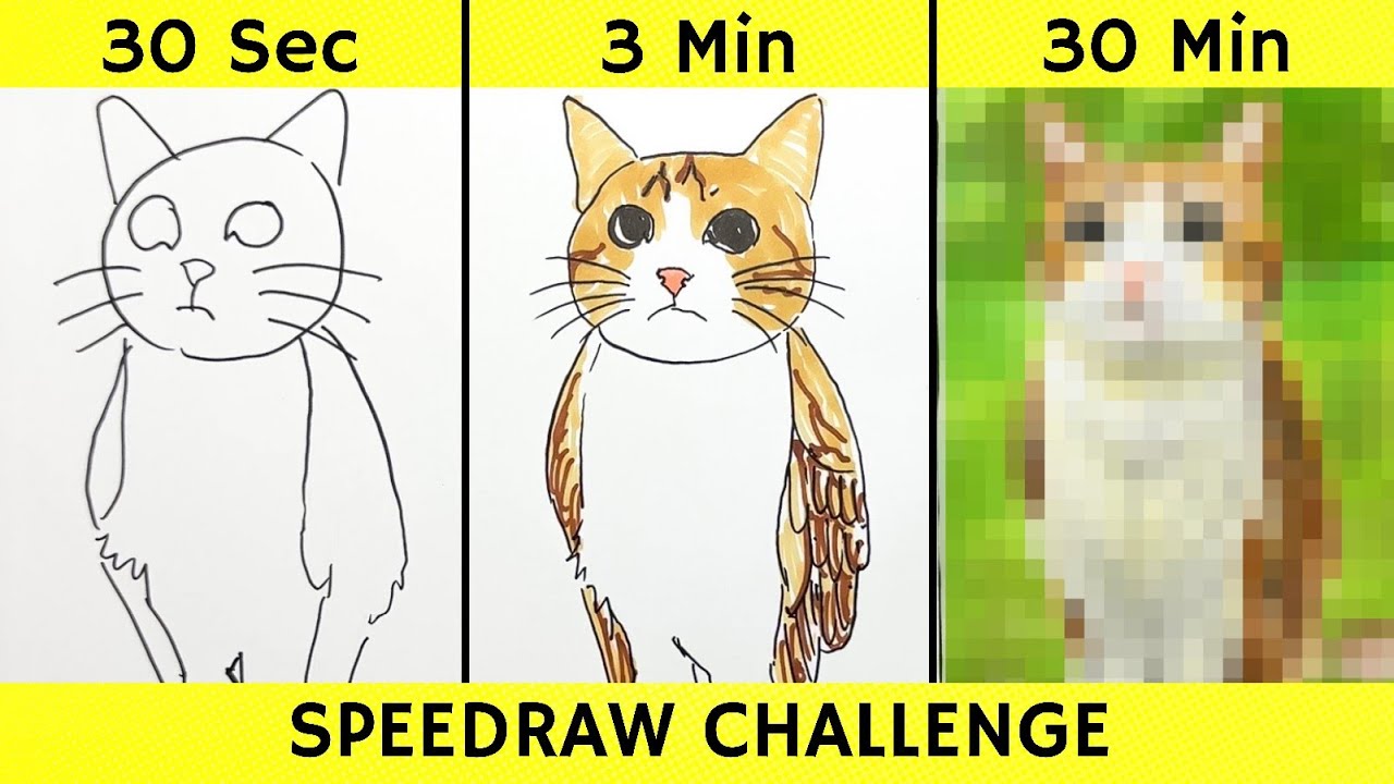 Drawing MEOWL in 30 sec, 3 min, and 30 min | Italian Brainrot | Fendraw ...