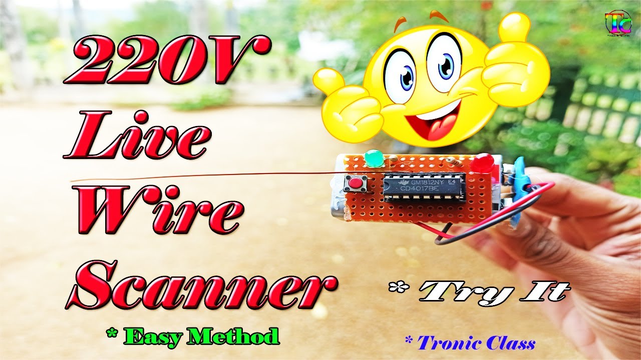 220V Live Wire Scanner #voltage #electronic #electricalsinhala - YouTube