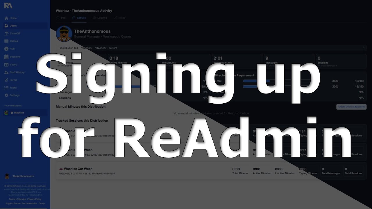 Signing up for ReAdmin! - YouTube