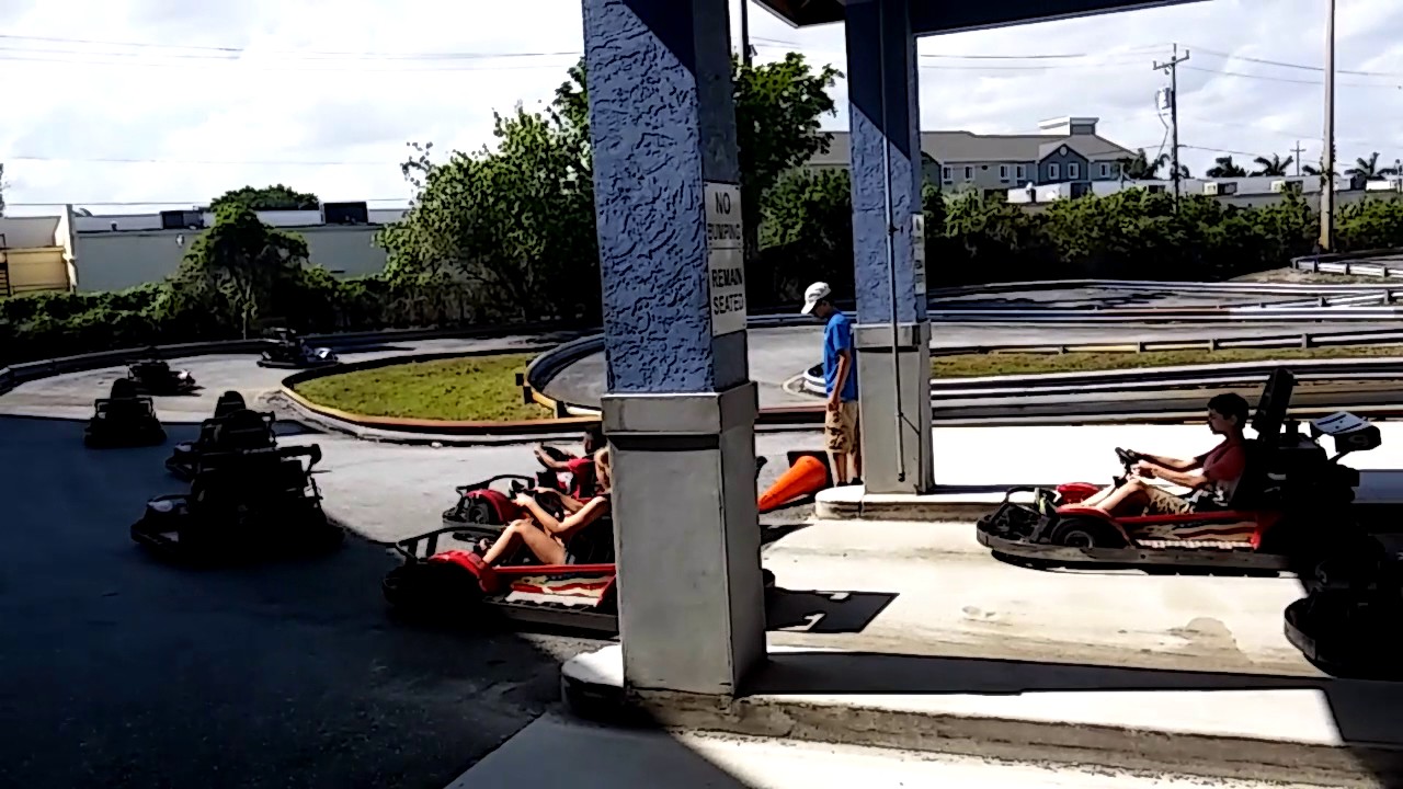 Kids at fun depot on go karts - YouTube