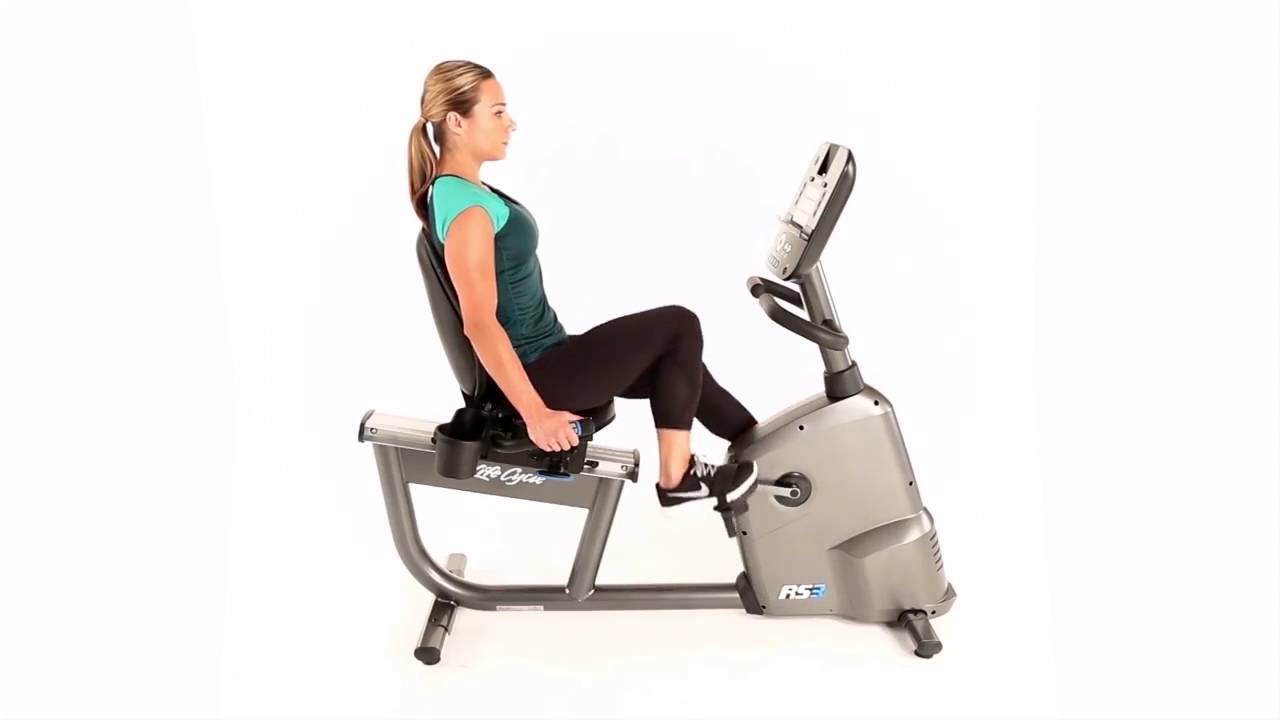 Life Fitness RS3 Lifecycle Recumbent Bike - YouTube
