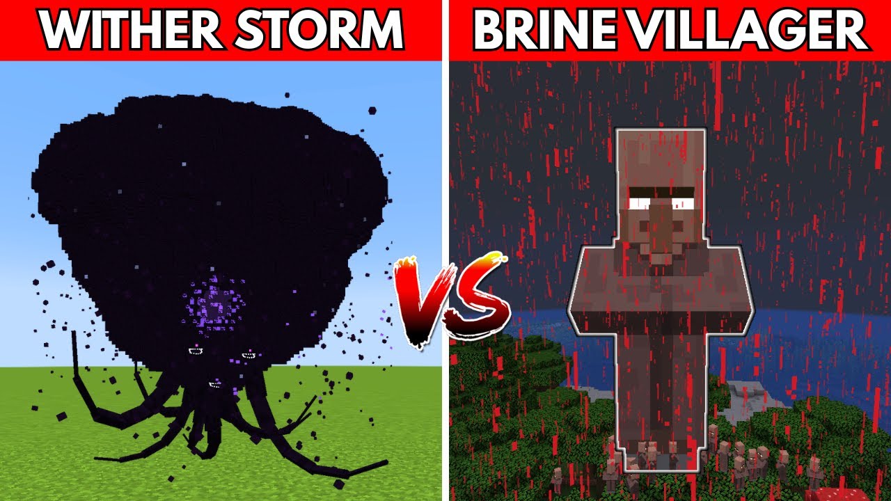 The MEGA BRINE VILLAGER vs Cracker's Wither Storm Mod || Minecraft New ...