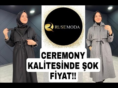 CEREMONY KALİTESİYLE SU VE RÜZGAR GEÇİRMEZ TRENÇKOT - TESETTÜR GİYİM - (RUSEMODA)