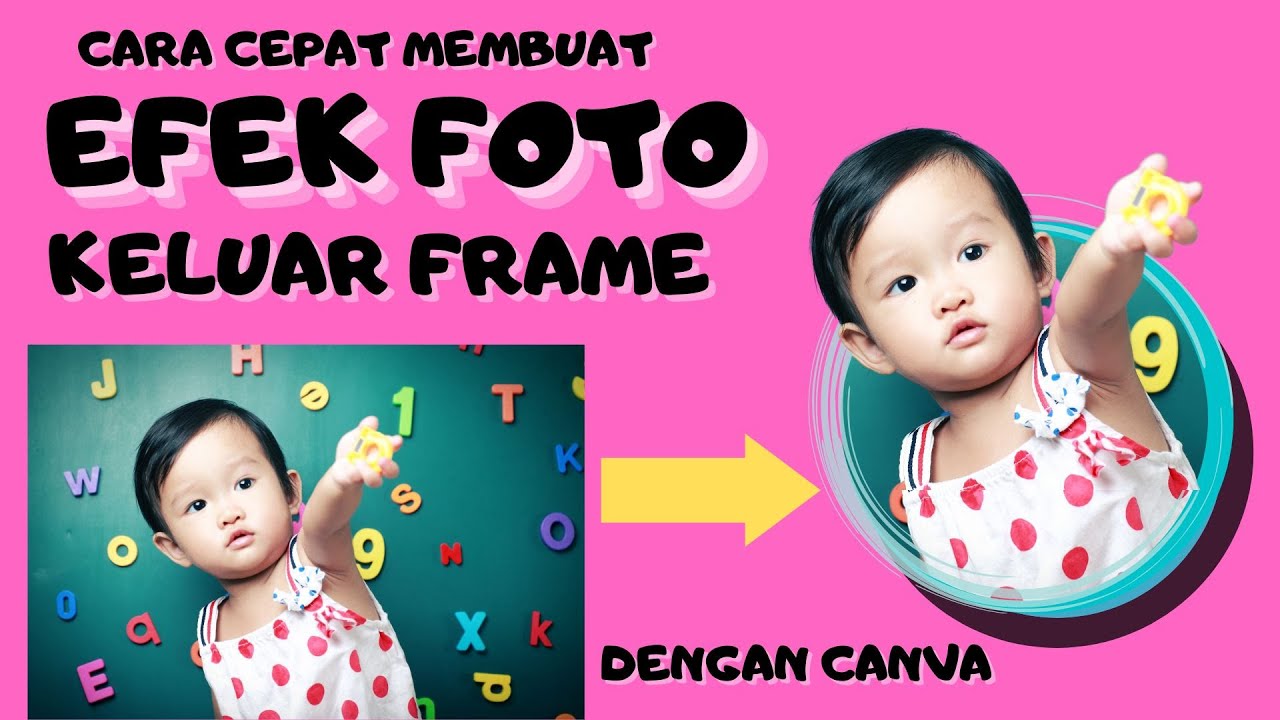 CARA EDIT FOTO, EFEK FOTO KELUAR FRAME DENGAN CANVA - YouTube