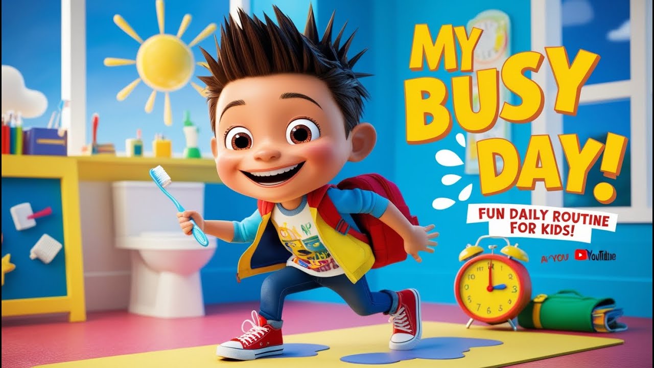 My Busy Day! | Fun Daily Routine Poem for Kids | Learn Morning ...