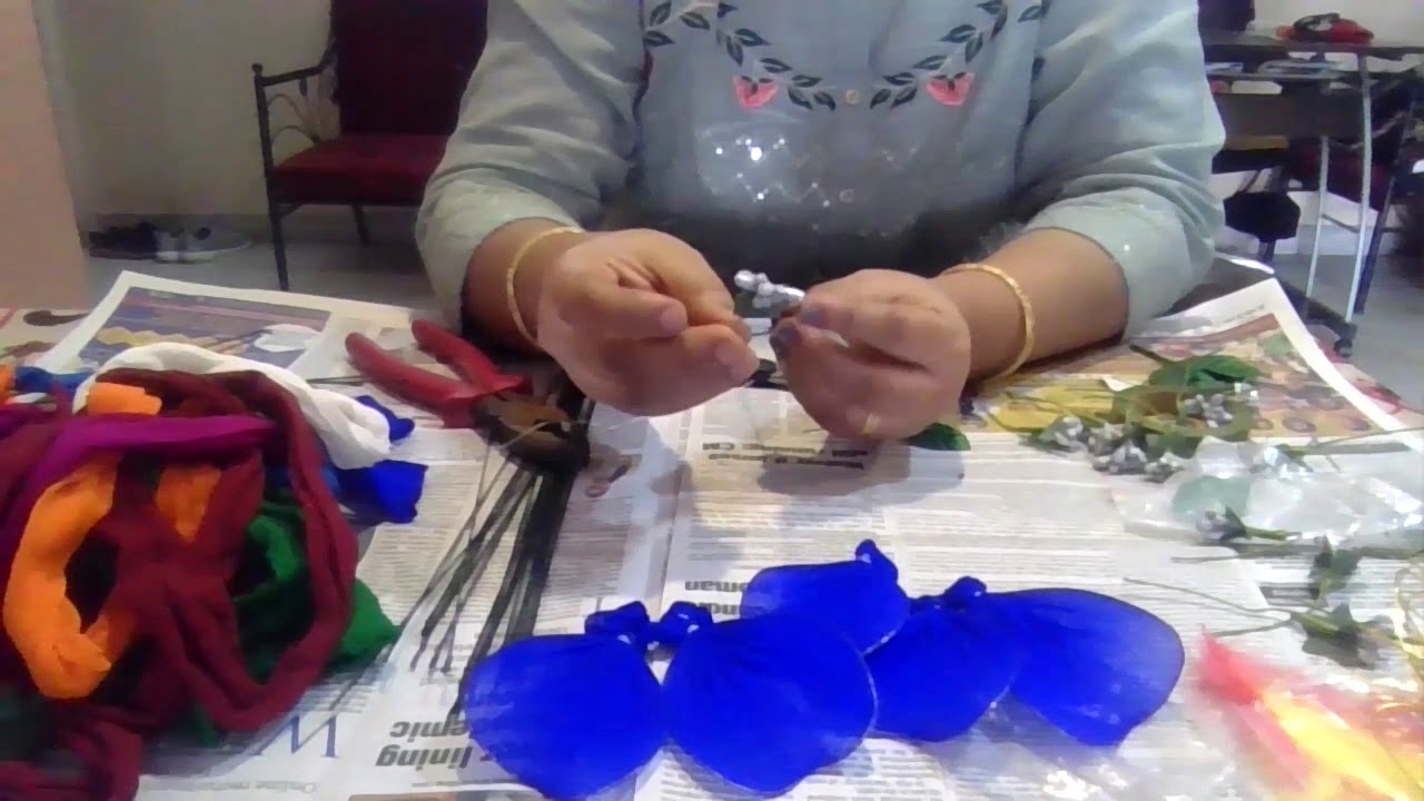 Basic Flower making with stocking cloth|Arts&Crafts|Kalaapatima # 28 ...