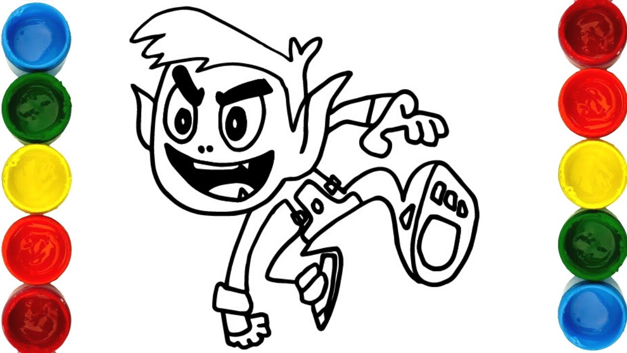 How To Draw TITANS (Titans Cartoon) | Coloring Page For Kids Praise ...