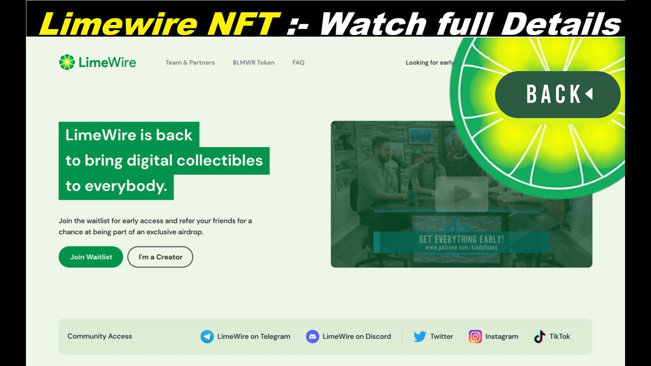 Limewire ! Limewire NFT :- Watch full Details ! limewire back ...
