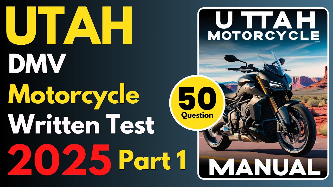Utah Motorcycle Written Practice Test | Part 1 | CDL Motorcycle Written ...