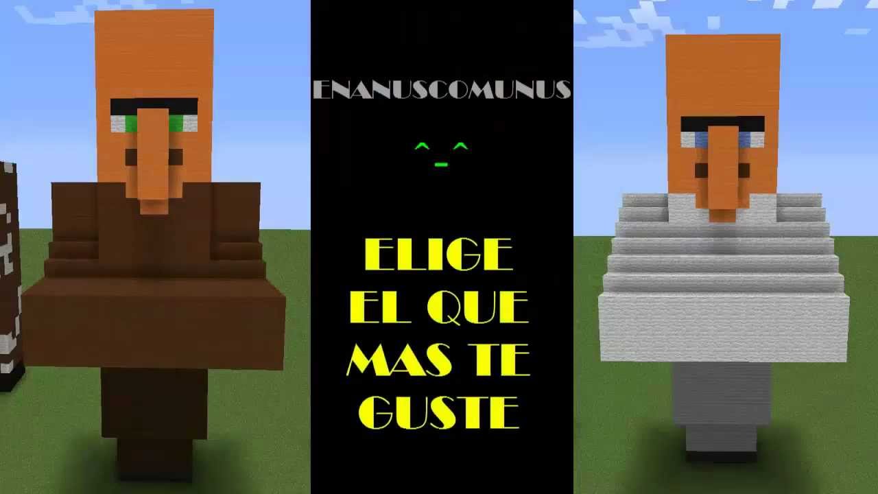 TUTORIAL ALDEANO GIGANTE 3D MINECRAFT - YouTube