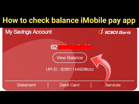 How to check balance in ICICI Mobile banking, imobile pay me balance ...