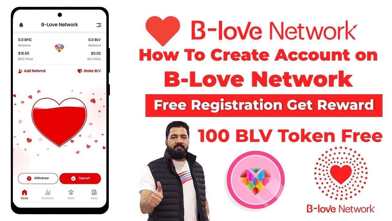How to Create Account on B-Love Network? | Get 100 BLV Tokens Free | B-Love Network Full Detail ...