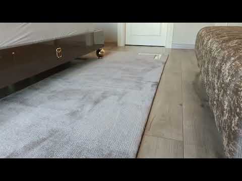 Zen Halı Özel Tasarım U Şeklinde Dokuma Gold Metalli Yatak Odası Halısı