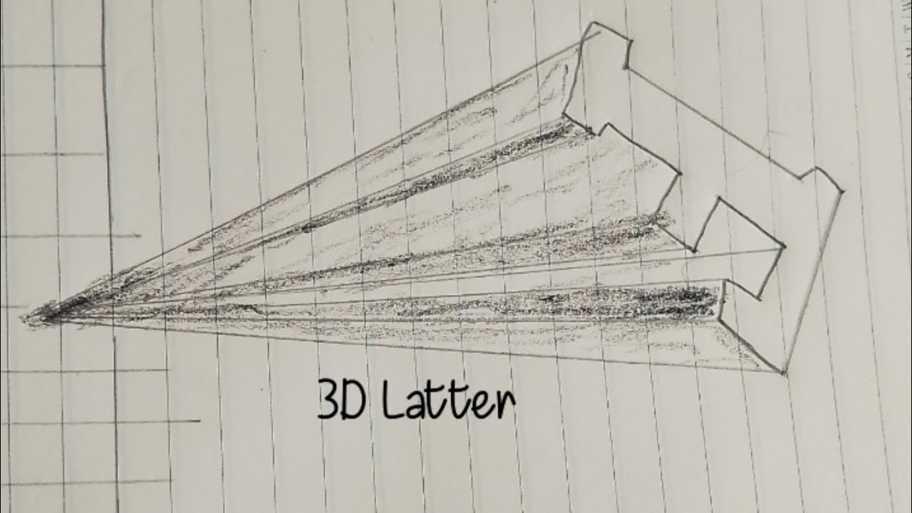 3D Latter Drawing - YouTube