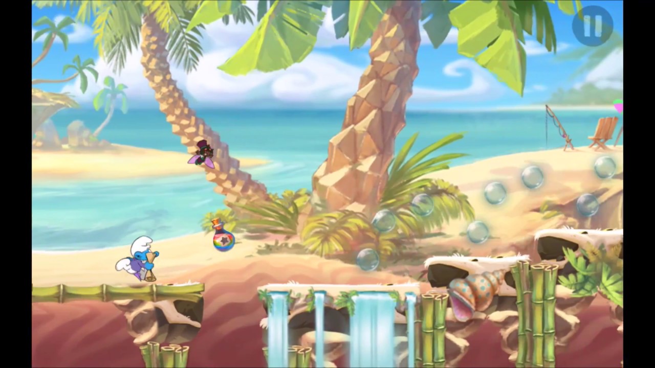 SmurfsRun Smurfs Epic Run Beach Adenture Stage 1 Poet Smurf Gameplay ...