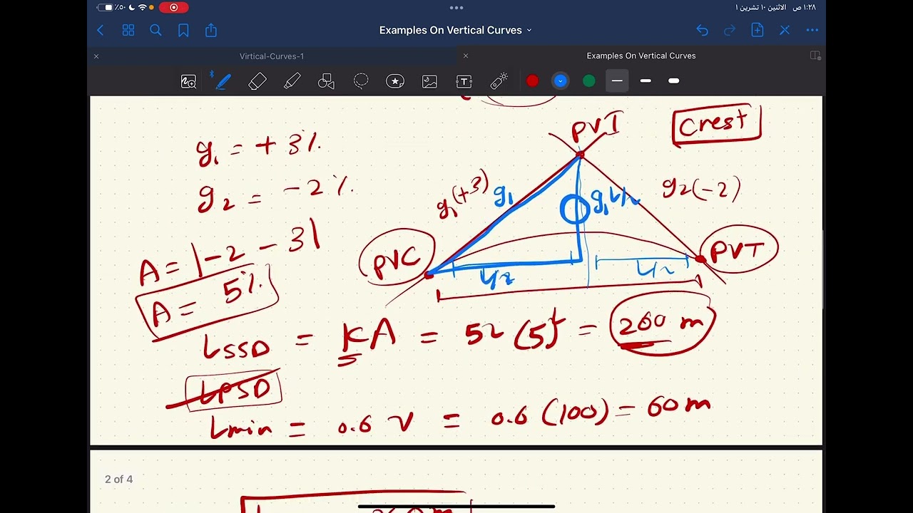Example On Crest Vertical Curve Part 4 YouTube Example On Crest Vertical Curve Part 4 YouTube