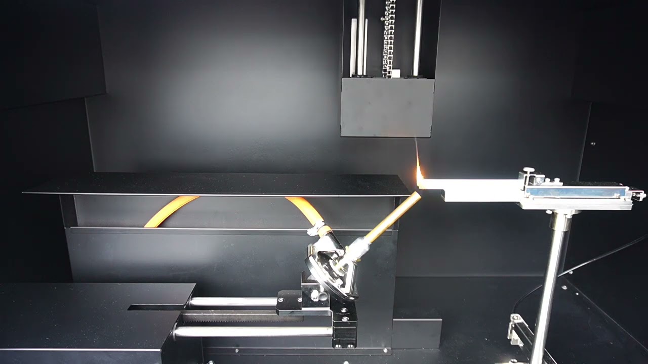 No 252 UL 94 PLASTIC FLAMMABILITY TESTER-HB TEST - YouTube