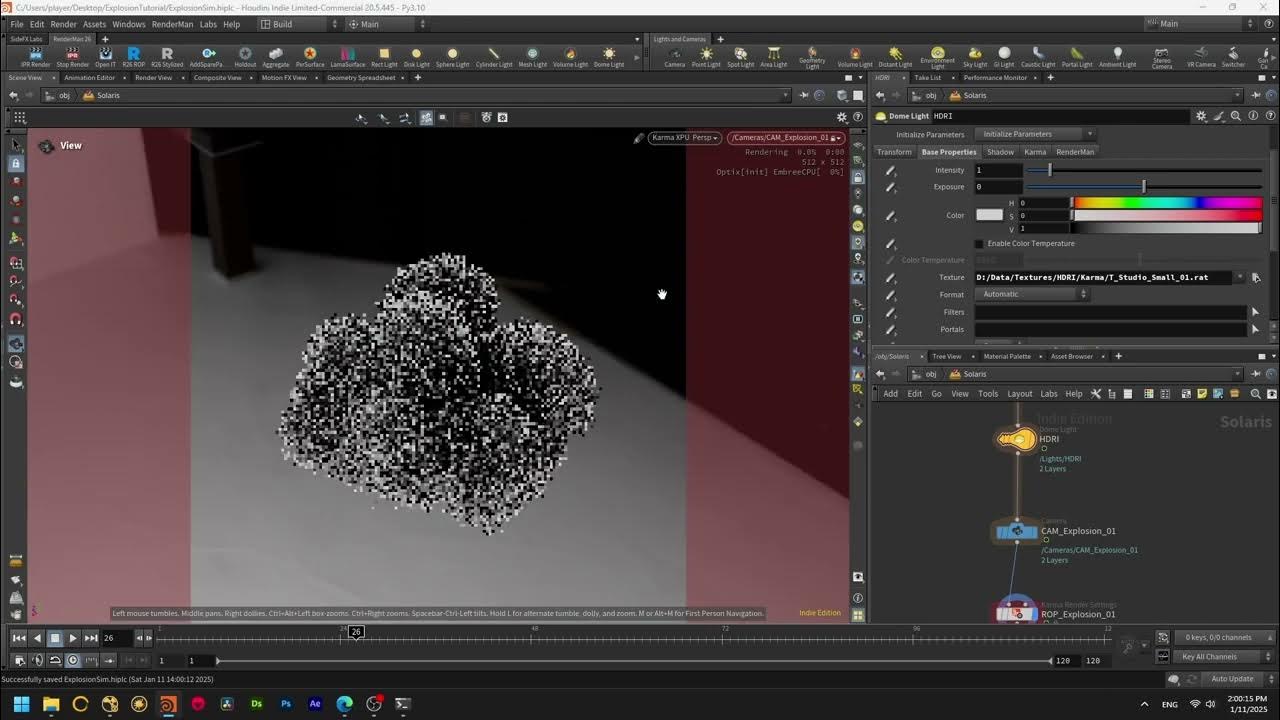 Houdini + Axiom | Workflow for creating a realistic real-time explosion - YouTube