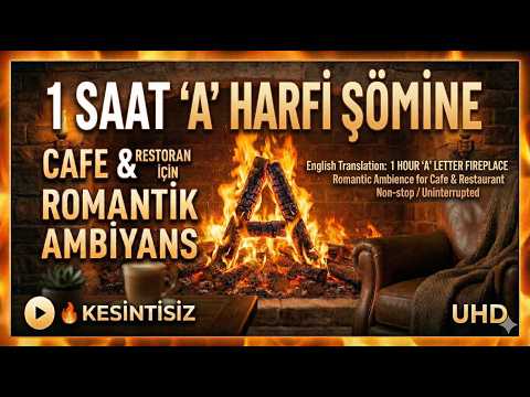 A Harfi İle Başlayan Cafe ve Restoranlar İçin 1 Saatlik Ambiyans | Yanan A Harfi Odun Ateşi ve Sesi