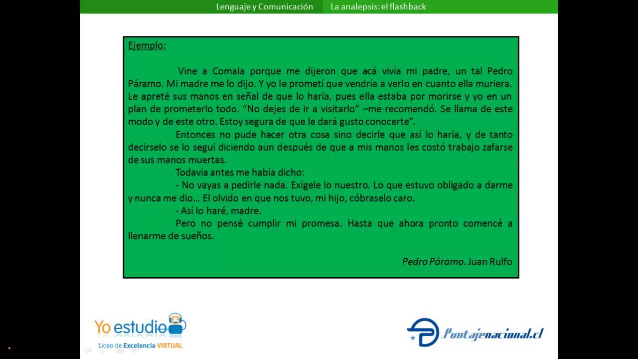 La analepsis: el flashback - YouTube