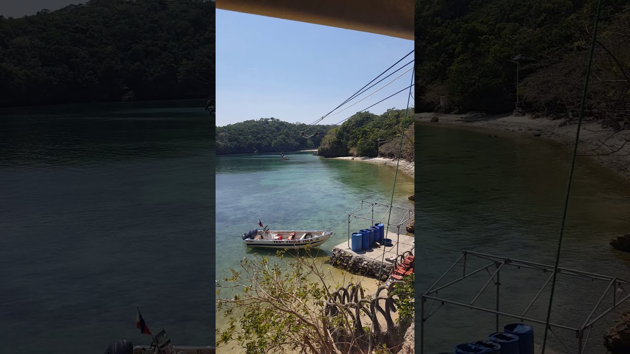 Lady on the Hundred Islands Zipline in Pangasinan. - YouTube