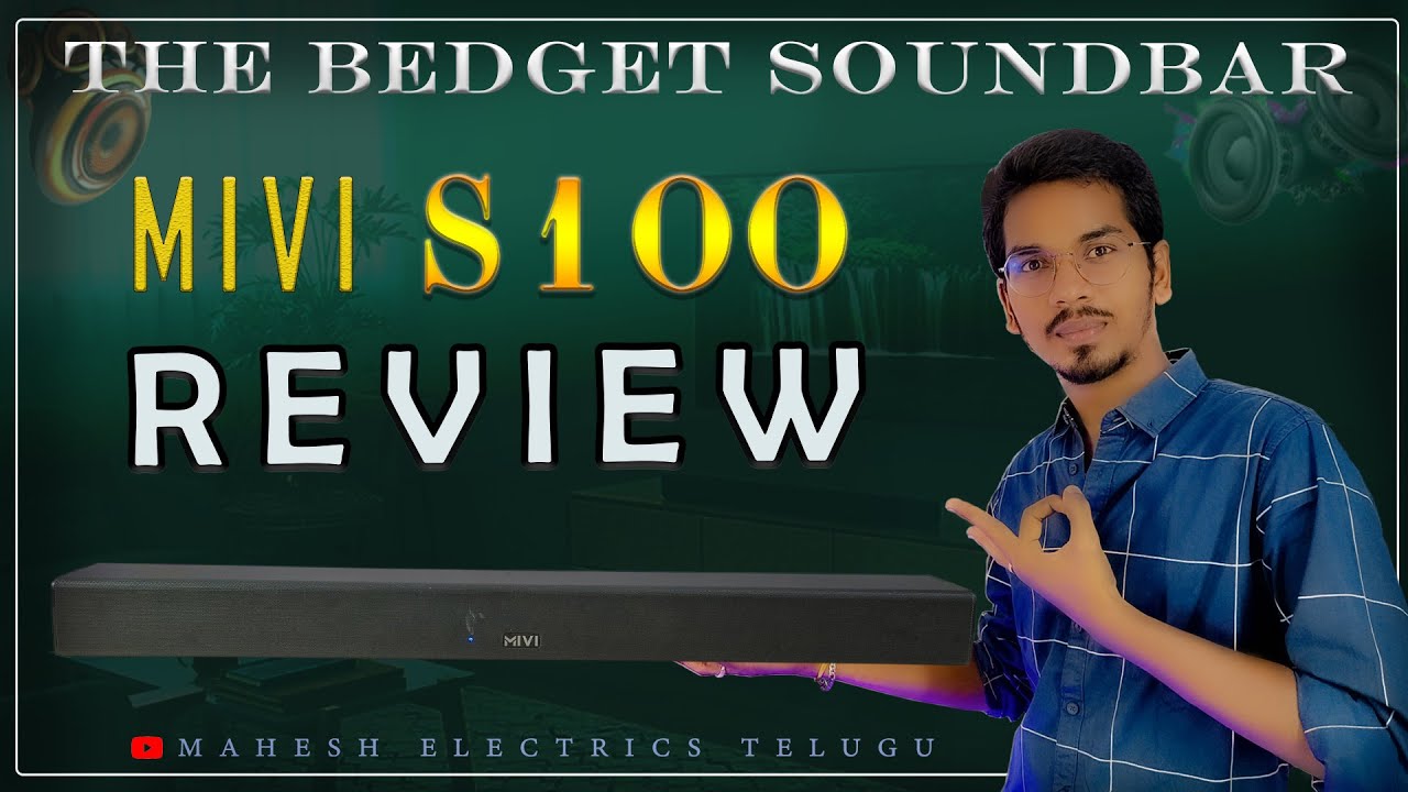 MiVi fort S100 review in Telugu / Best sound bar review by mahesh electrics - YouTube