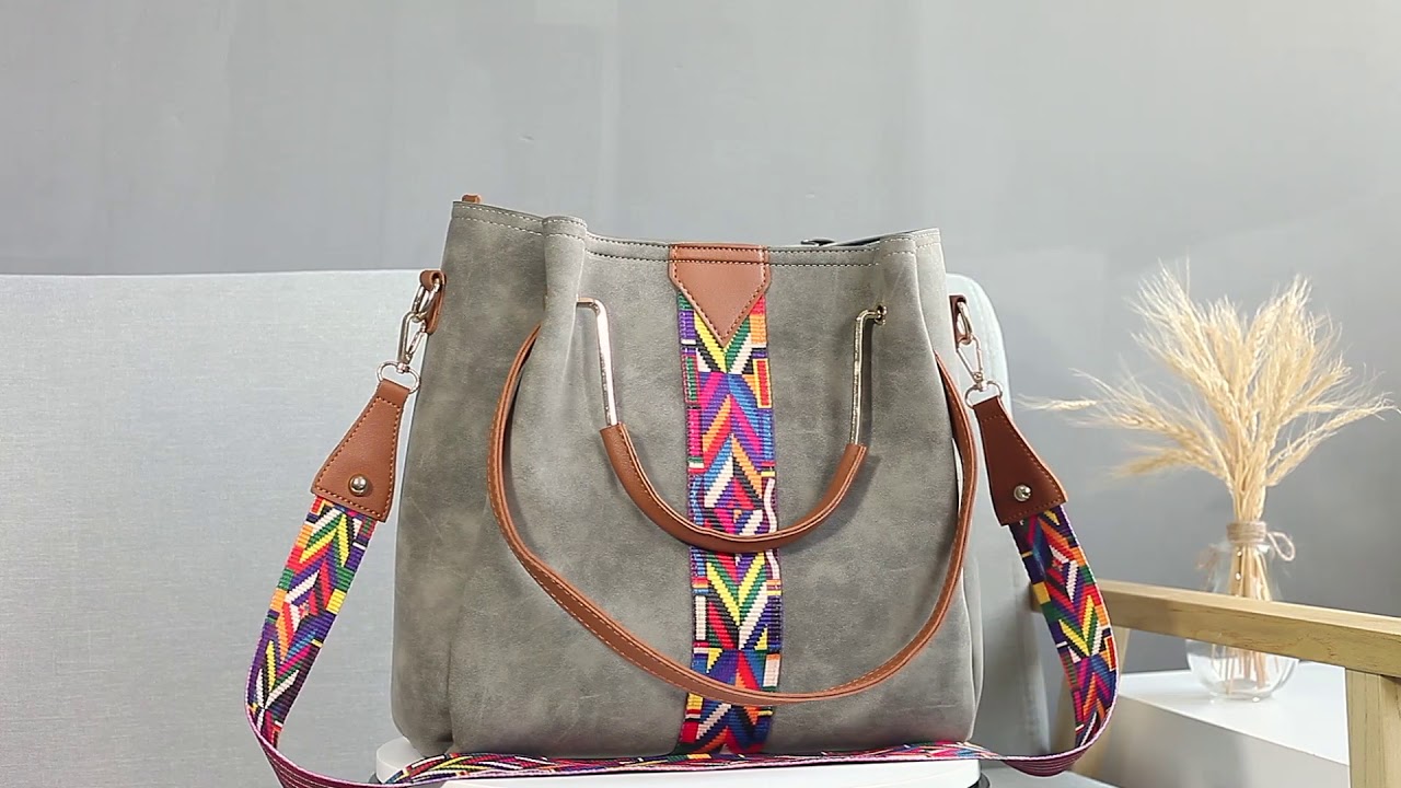 Trendy Colourful Strap Hand Bag - YouTube