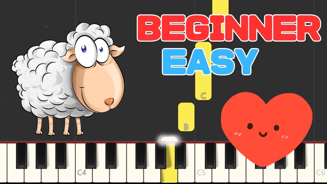 Mary Had a Little Lamb - EASY BEGINNER PIANO TUTORIAL LESSON for Kids ...