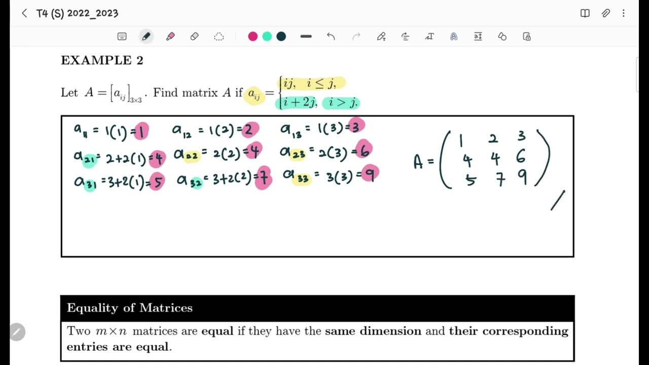 SM015 CH4 MATRICES & SYSTEM OF LINEAR EQUATIONS 1of5 - YouTube