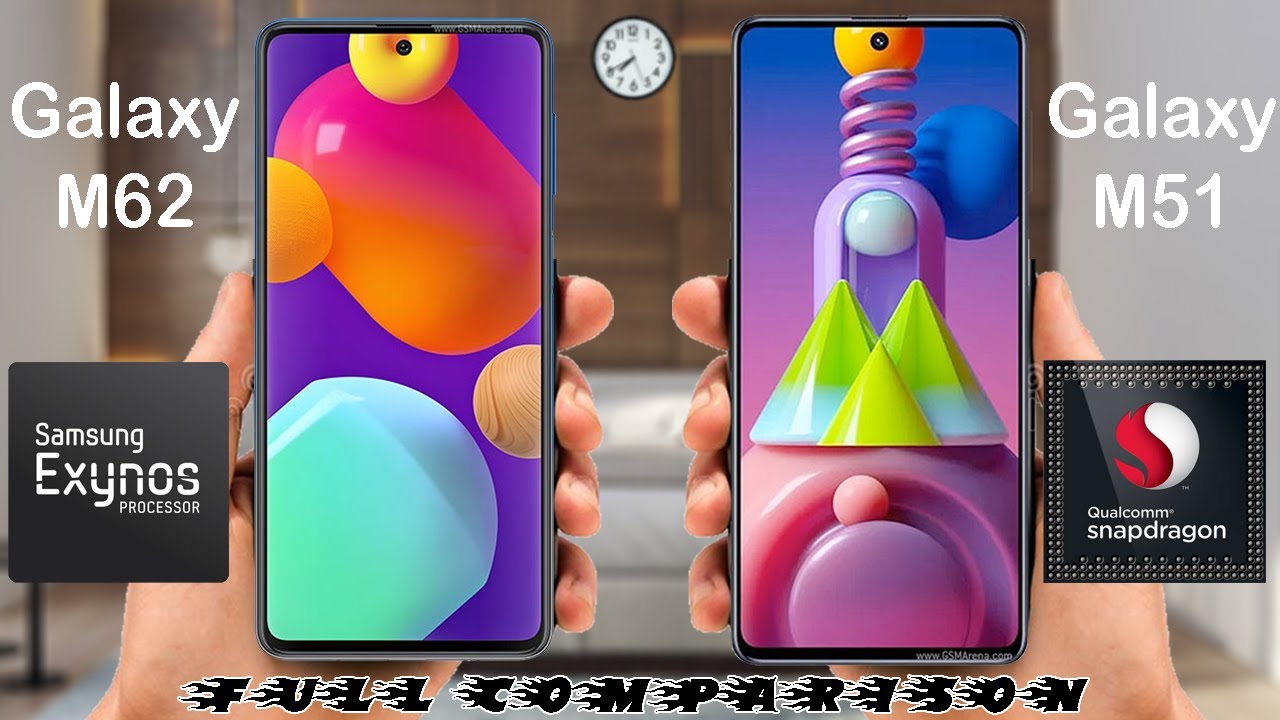Samsung Galaxy M62 Vs Samsung Galaxy M51 Full Comparison - YouTube