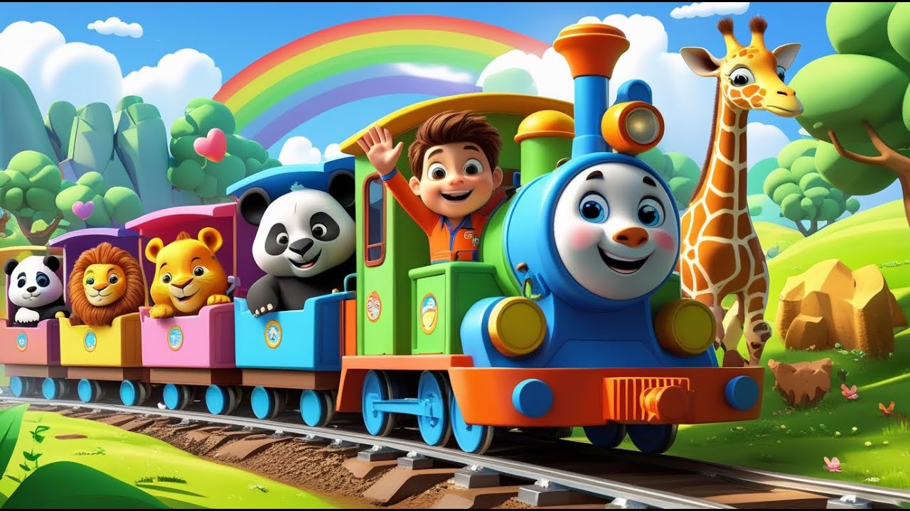 Train Cho Cho Animal Adventure | 3D Animal Train Song for Kids | Fun ...