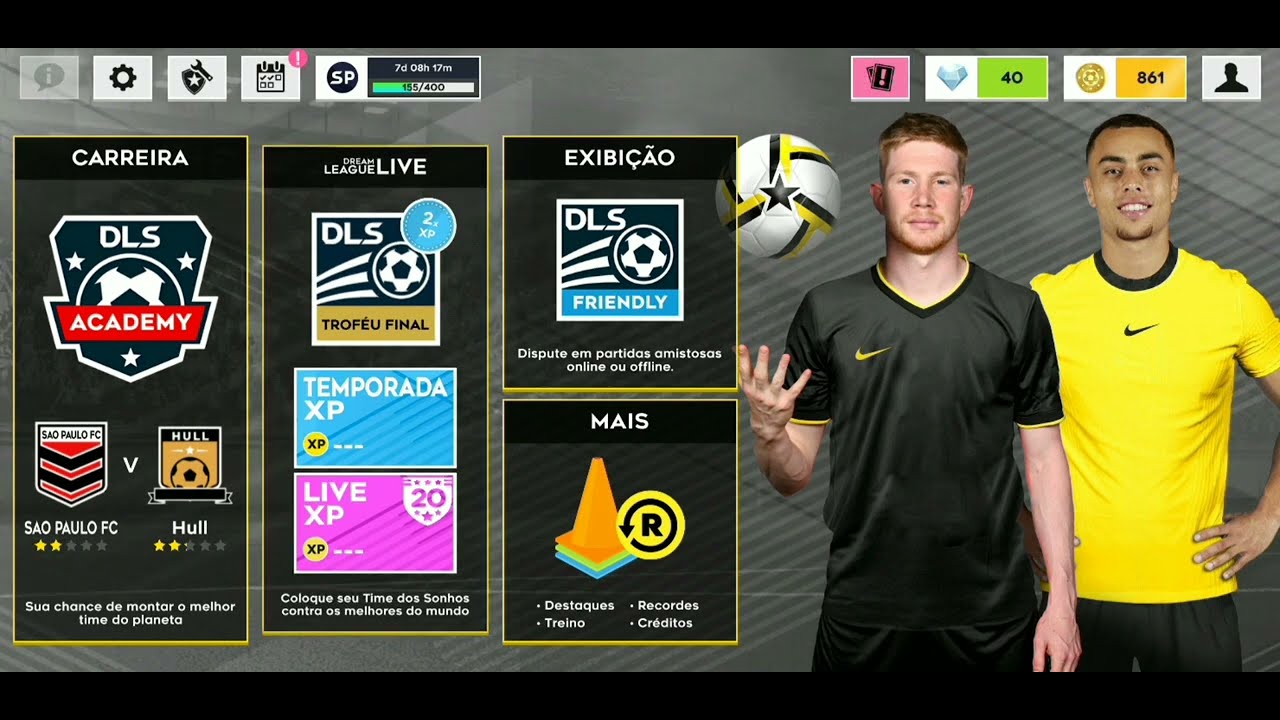 JOGANDO MODO CARREIRA NA DLS E MODO ONLINE! - YouTube