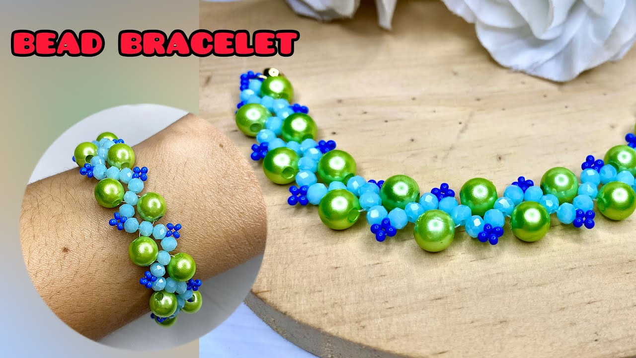 bead bracelet making || easy bead bracelet - YouTube