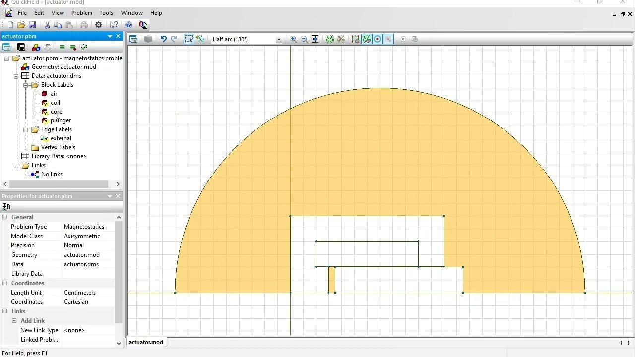 Solenoid Actuator Simulation With Quickfield Fea Software Youtube