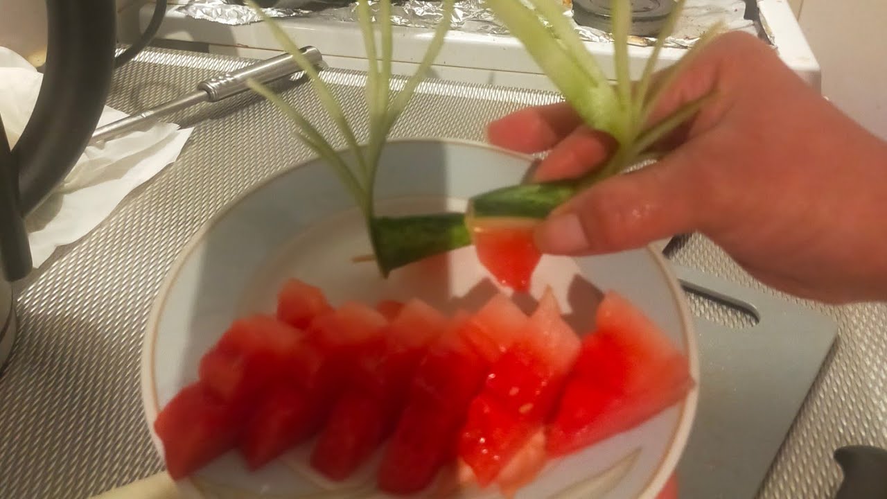 ASMR/SATISFYING/WATER MELON, FRUIT CARVING #TRENDING - YouTube