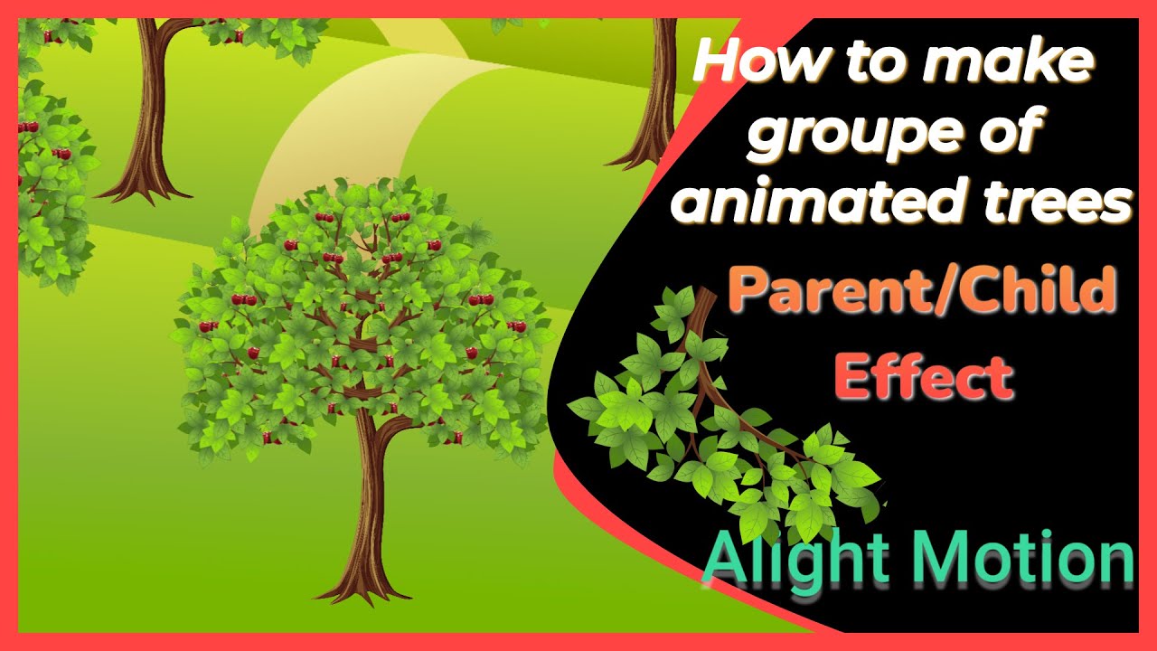 Alight motion | How to create a set of animated fruit trees with Phone ...