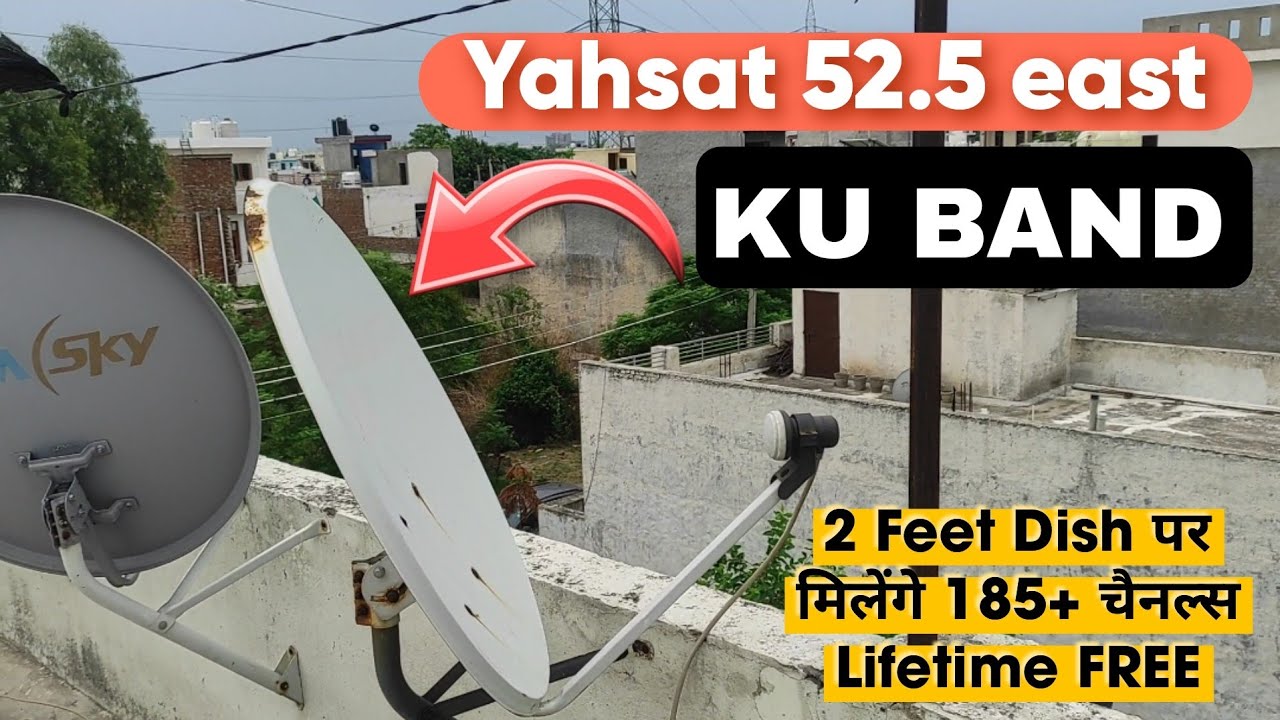 Yahsat 52.5 east Ku Band Setting in 2 Feet Dish 🔥| Yahsat channel list ...