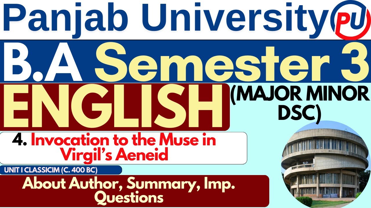 Invocation to the Muse in Virgil's Aeneid | BA English Semester 3 ...