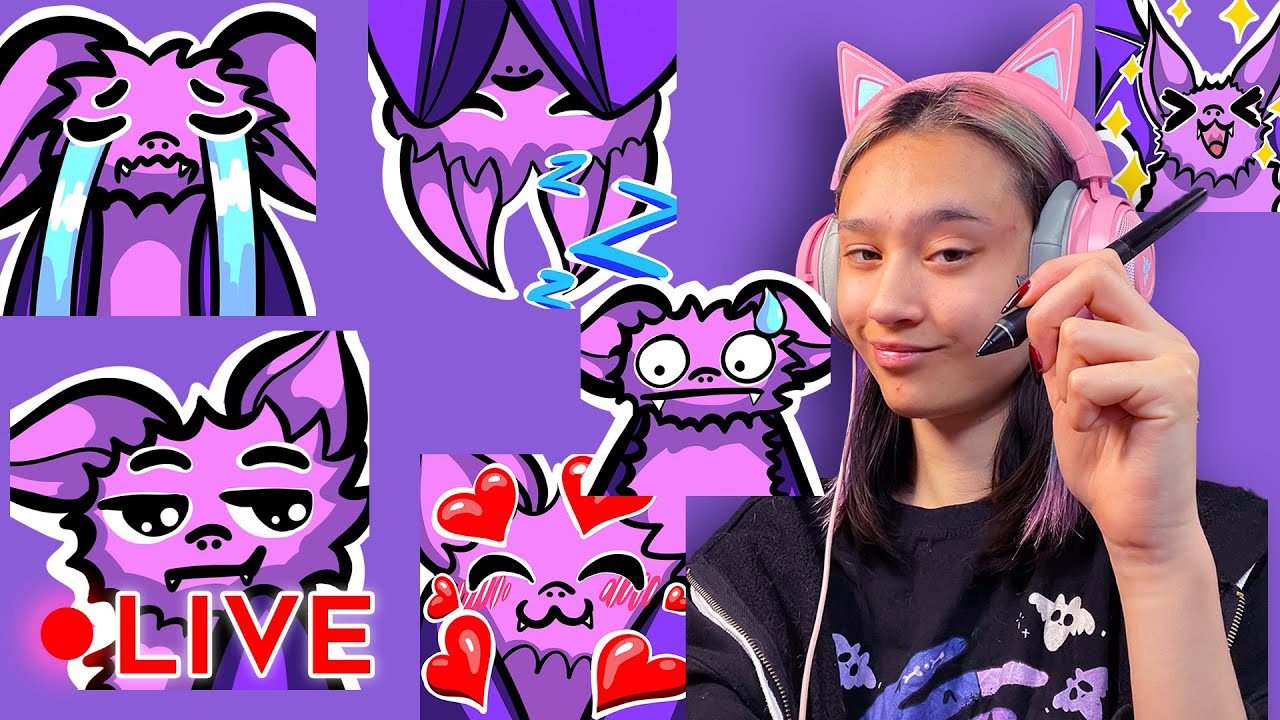 LIVE EMOTES TEKENEN - YouTube