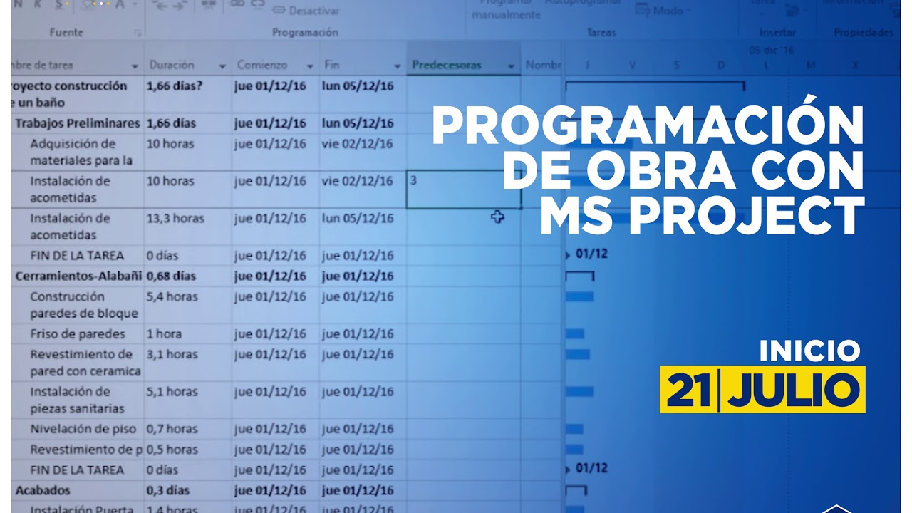 Programación de Obra con MS Project - Cursos de Formación Continua ...