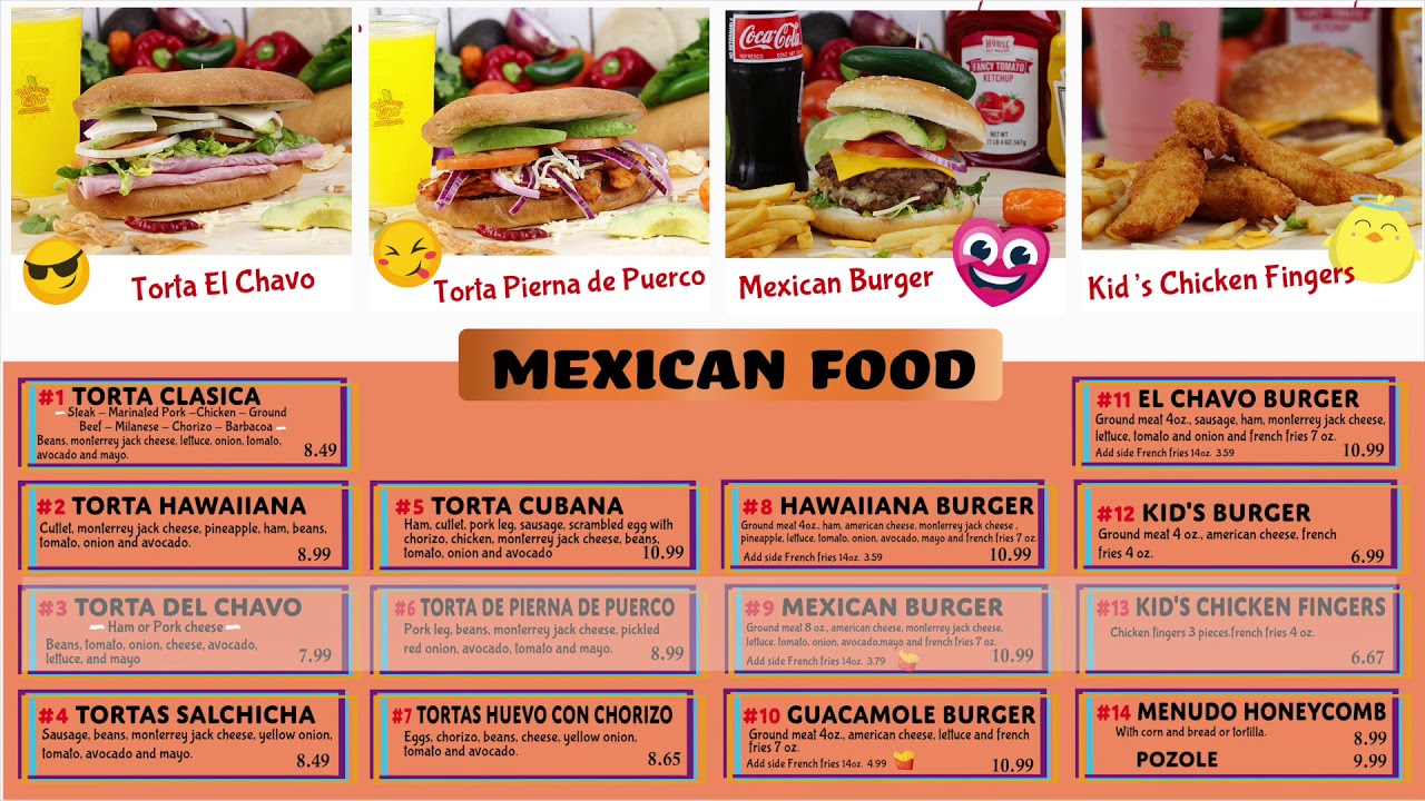Paleteria El Chavo - Menu Mexican Food 01 - YouTube