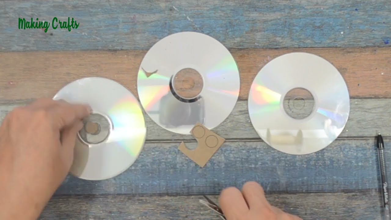 Christmas ornaments with CDs, Crafts, Christmas decorations, Christmas ...