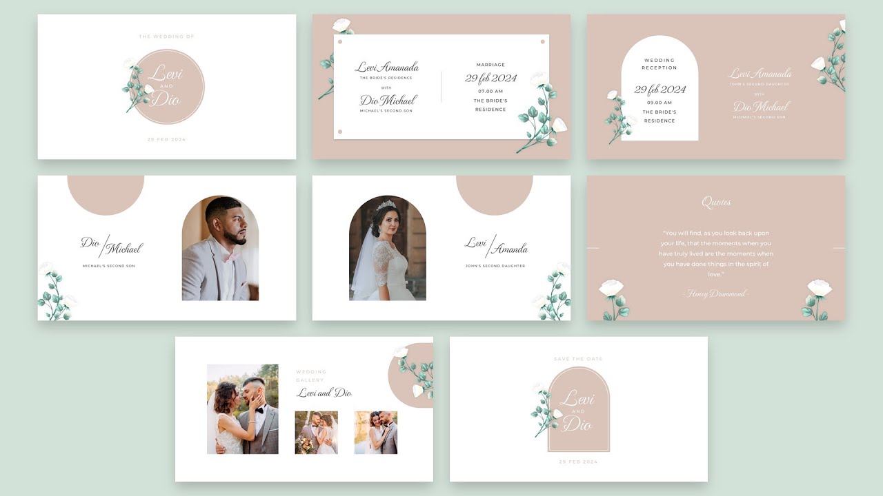 Module 2 - Wedding Invitation Animation - Minimalist 2 - OTO - YouTube